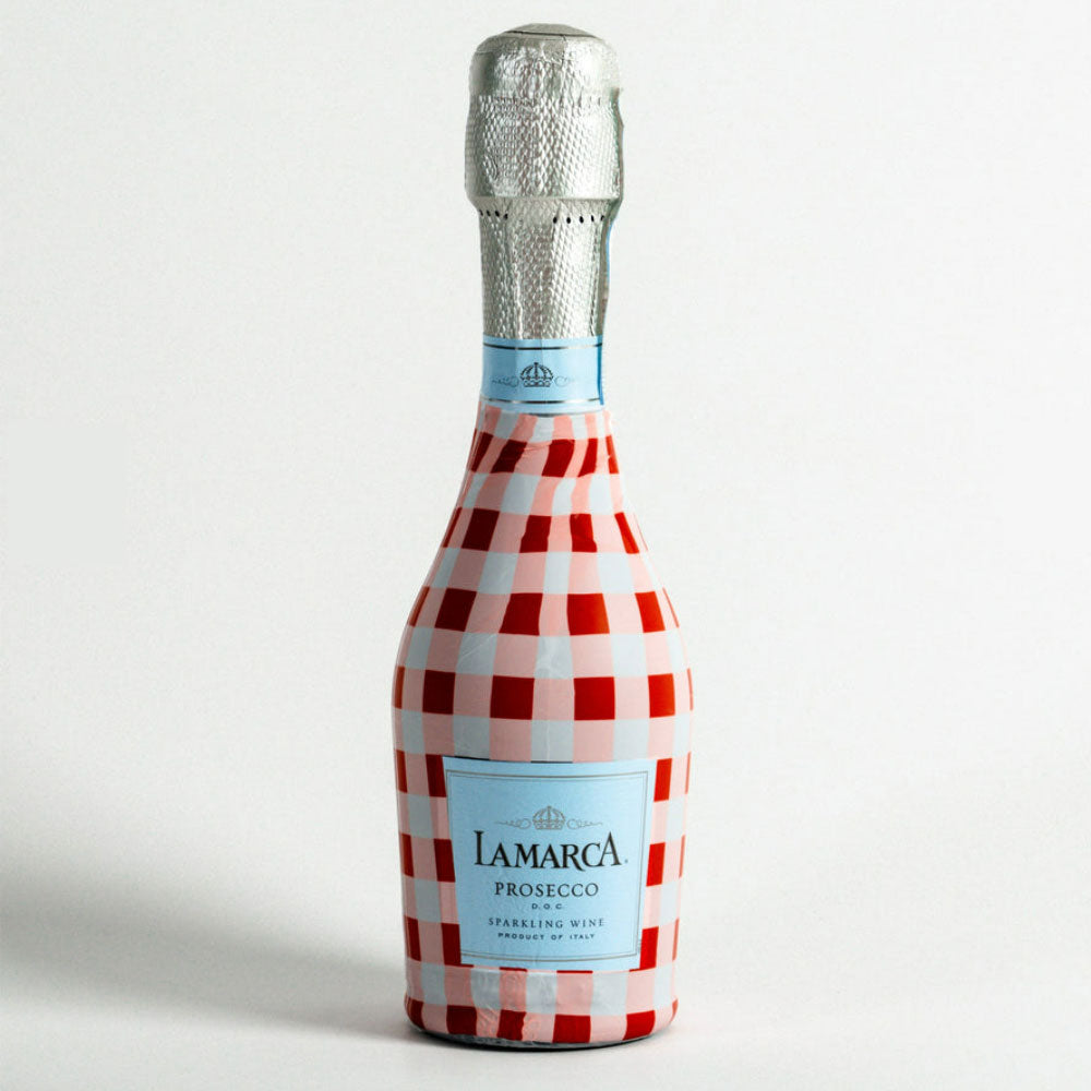 Red & White Gingham Mini Prosecco Bottle Wrap – Barque Gifts
