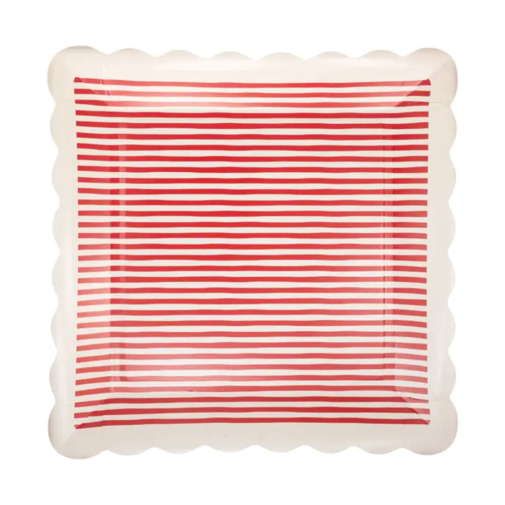 Red Stripe Plate – Barque Gifts