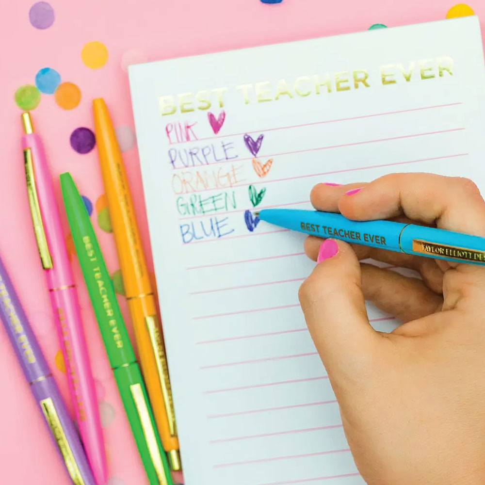 Best Teacher Ever Pens (set of 5) – Barque Gifts